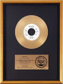 John Lennon "(Just Like) Starting Over" RIAA Gold Record Award (Geffen ...